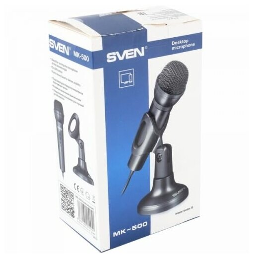Микрофон SVEN MK-500, черный — купить в интернет-магазине по низкой ...
