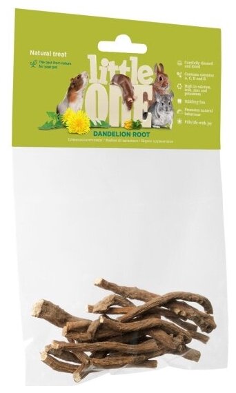 Лакомство Little One Корни одуванчика для всех видов грызунов, 35 г