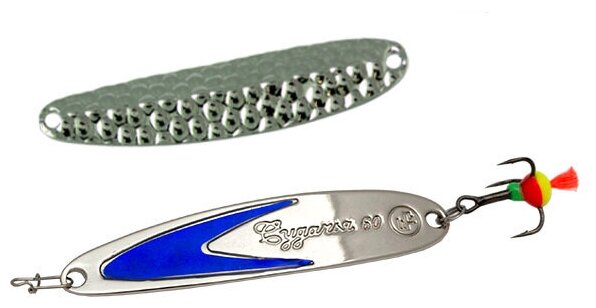 Блесна для зимней рыбалки вертикальная на щуку и судака EcoPro Судачья синий флекс 70мм 15г SB/SBF