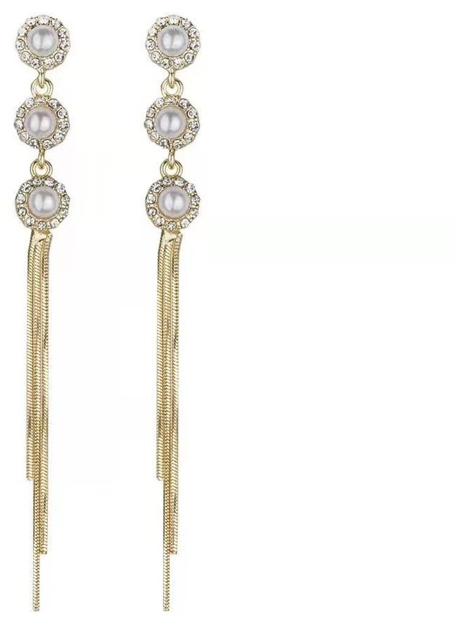 Серьги с подвесками, опал синтетический