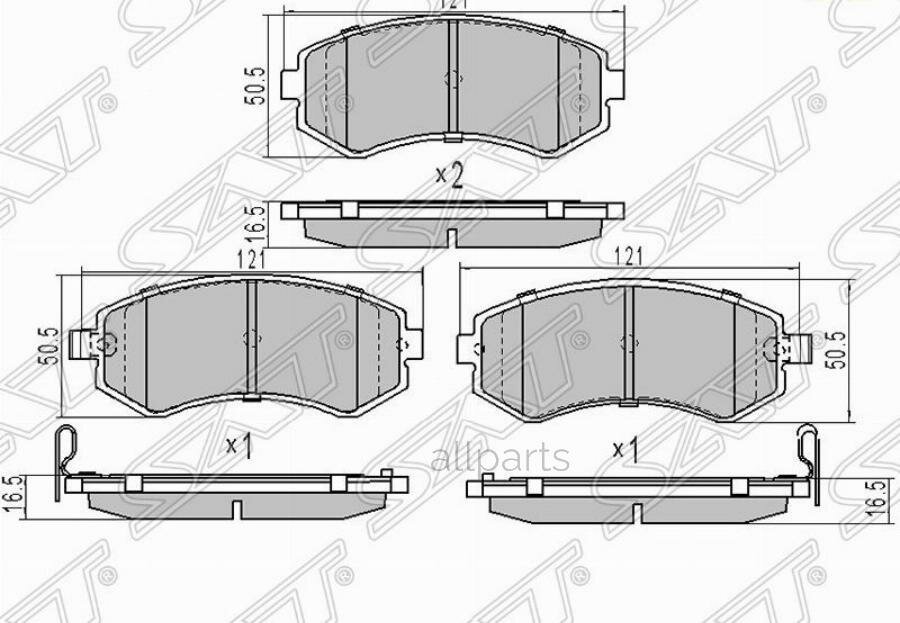 SAT ST-44060-VC090 Колодки тормозные (Сзади) Nissan Patrol 97-10 / Safari 97-07