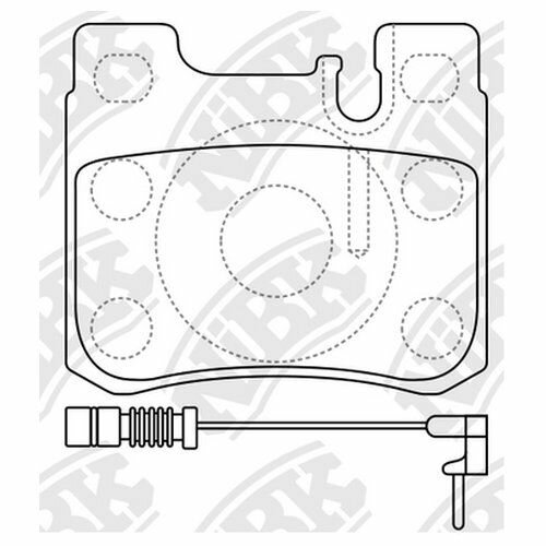 Комплект задних тормозных колодок Nibk PN0005W