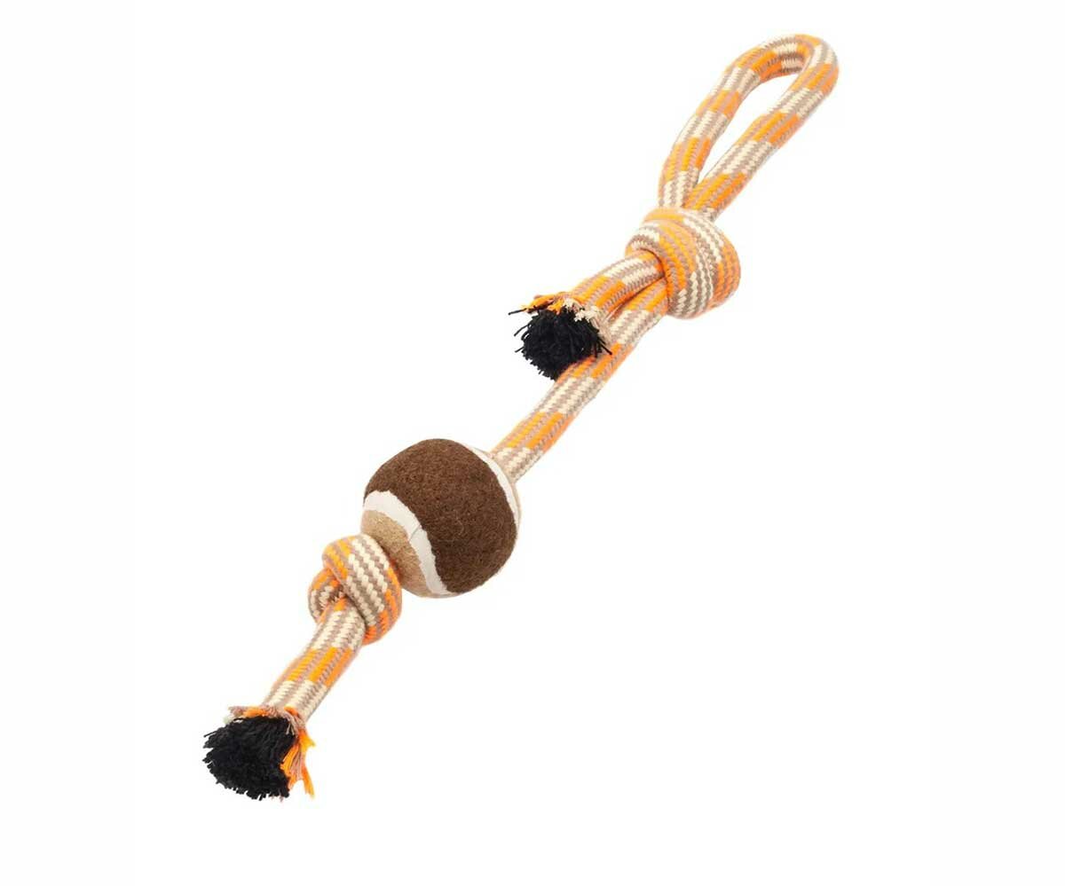 Игрушка для собак №1 грейфер веревка мяч 37см гр1002