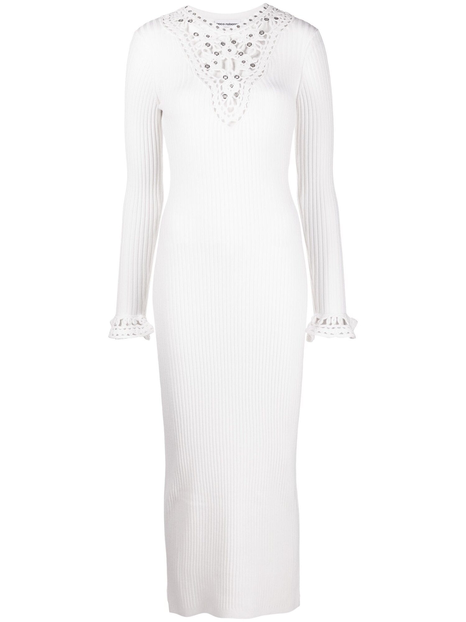 Платье Open-knit panel midi dress