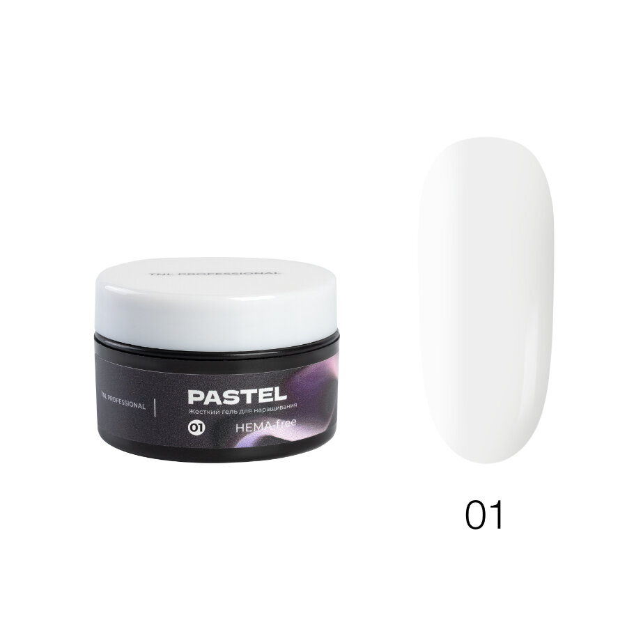 Жесткий гель для наращивания TNL Professional Pastel HEMA-Free №01, 18 мл