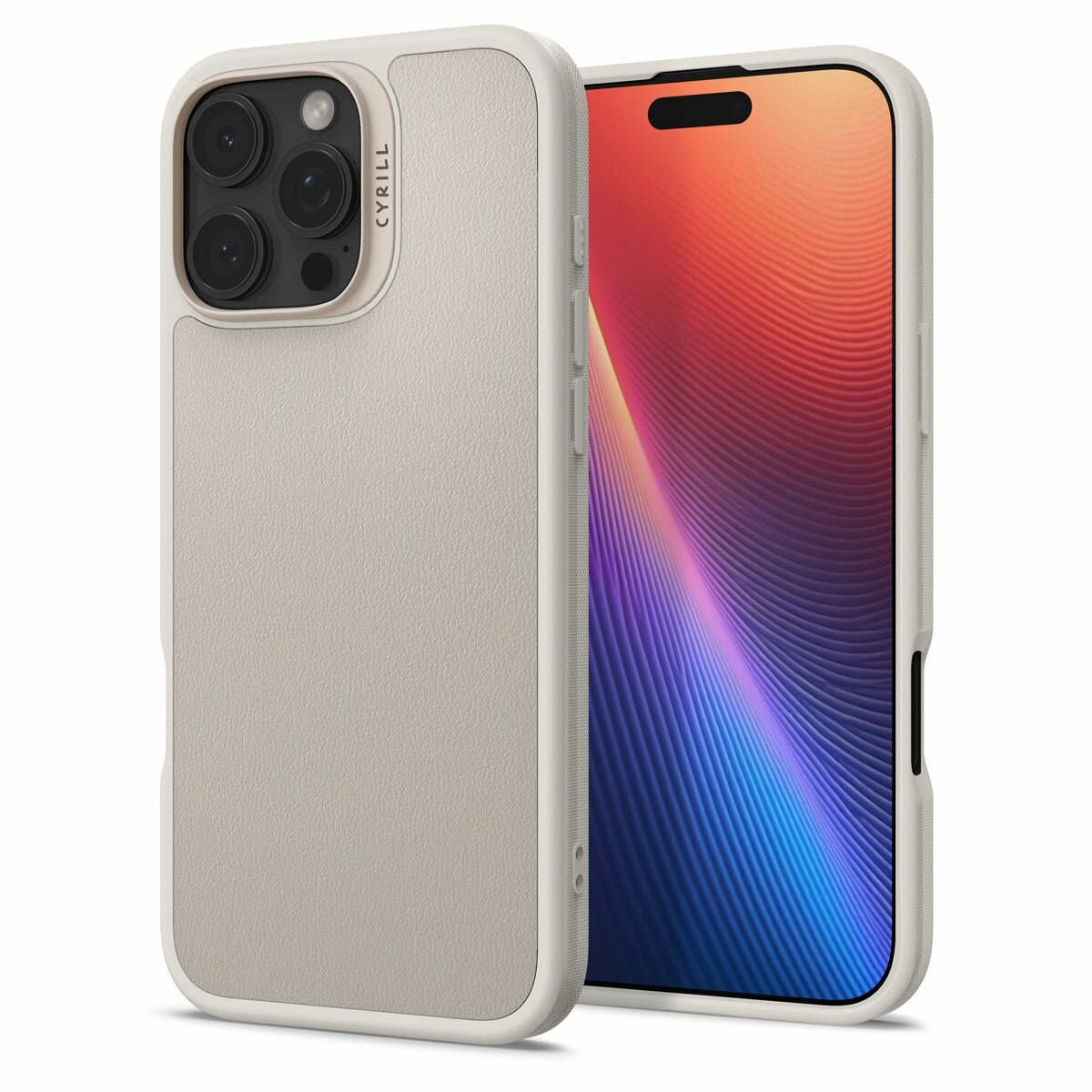 Чехол Spigen Cyrill на iPhone 16 Pro (ACS08405) Kajuk MagSafe / Спиген Чехол для Айфон 16 Про Бежевый