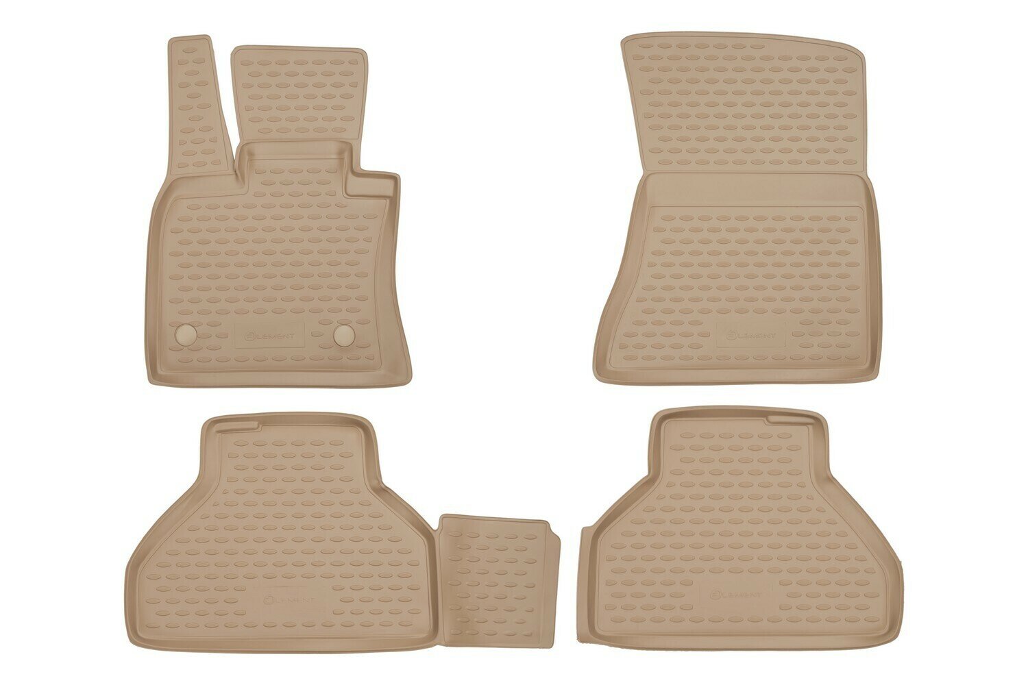Коврики в салон для BMW X5 E70, 2007-2013, 4 шт. (полиуретан, бежевые) Element. NLC.05.17.212