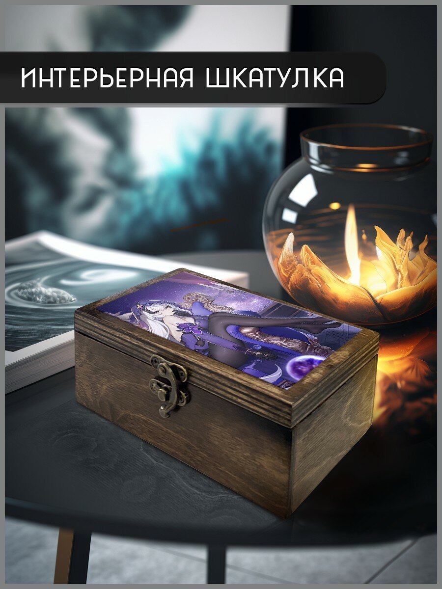Шкатулка интерьерная для украшений универсальная 16x10x6 см Игра Honkai star rail (Геншин импакт, кафка, Seele Vollere PC, PS, PS 4, Xbox) - 825