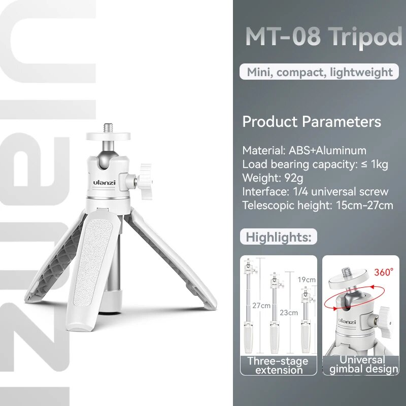 Ulanzi MT-08 Мини-штатив Складной Штатив-монопод с креплением 1/4" Штатив Универсальный