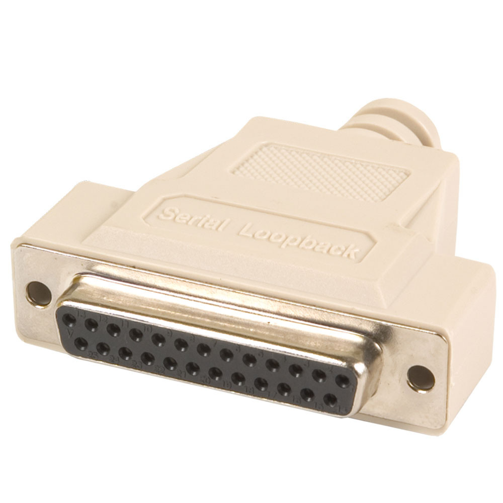 Заглушка для тестирования COM-порта DB25 Female Serial Loopback Adapter
