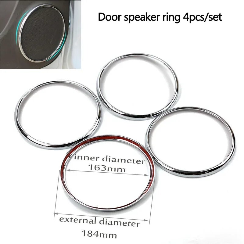 Emaicoca 4 шт./компл. хромированная отделка ABS, украшение динамика, кольцо, Стайлинг автомобиля, автомобильные аксессуары для Chevrolet Cruze sedan hatchback