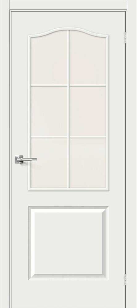 Межкомнатная Дверь Финиш Флекс Bravo 32С Л-04 Белый / Magic Fog 600x2000мм (Полотно+Коробка+5 Наличников) / Браво.
