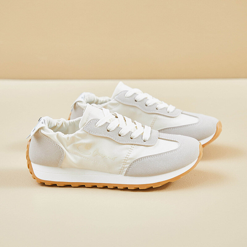 JYL Высокие белые кеды женские Зима Ученики Рост Сникерсы кожан/Beige