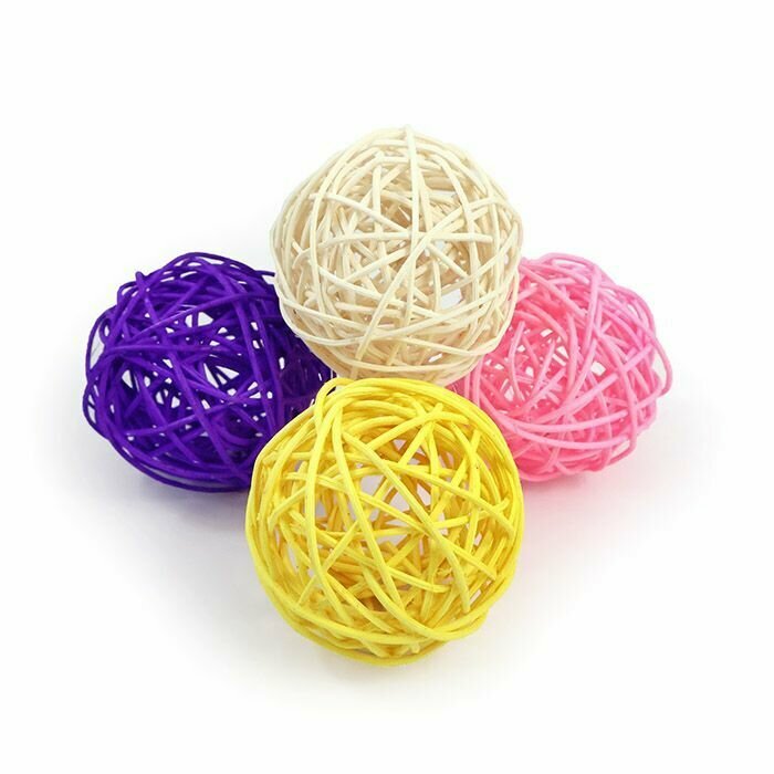 Декоративные шары из ротанга №0628-2 mix 7 см, 1/9 шт