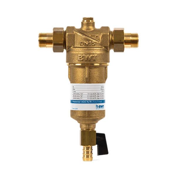 Фильтр промывной Protector mini 3/4" 100 мкм, латунная колба 810507