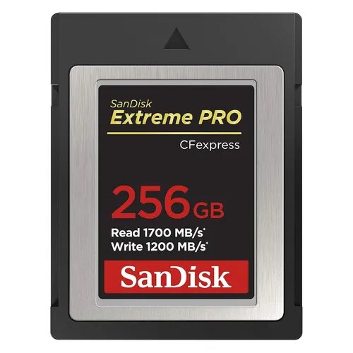 Карта памяти ExpressCard Sandisk Extreme Pro 256 ГБ, 1700 МБ/с, Class 3, 1 шт, без адаптера [sdcfe-256g-gn4nn]
