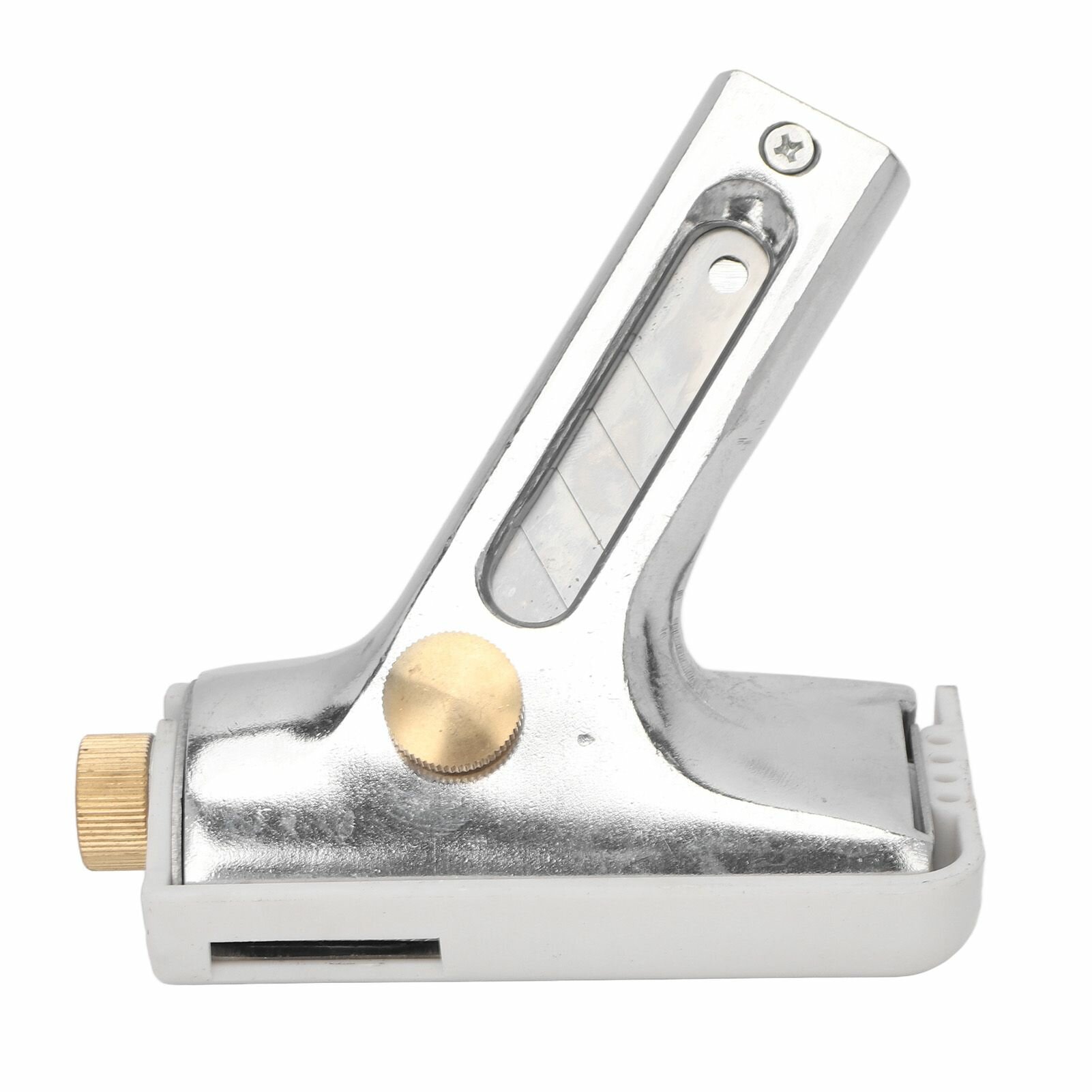 Нож для резки линолеума у стены, с направляющей