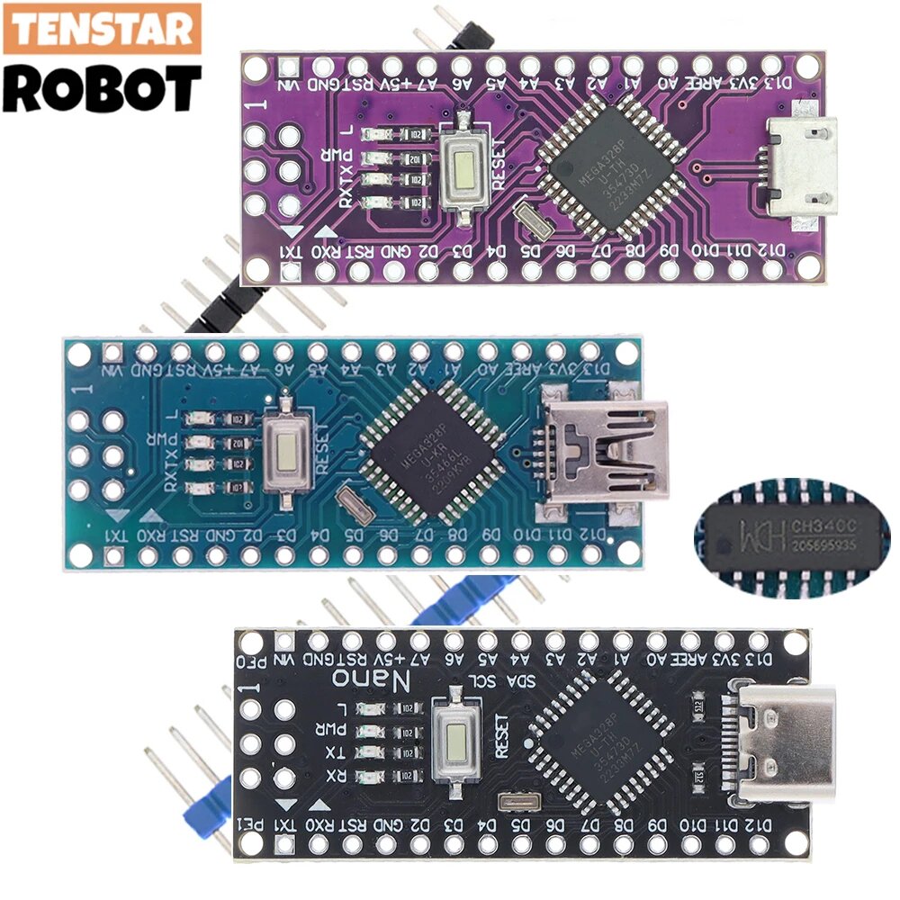 TENSTAR ROBOT ATMEGA328P/Micro USB, фиолетовый — фото 1