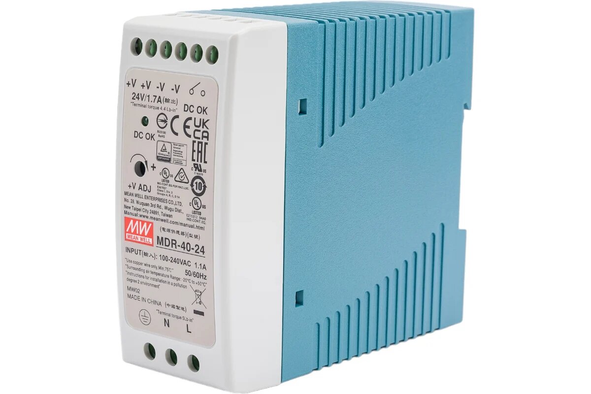 Mean Well Источник питания AC/DC MDR-40-24 Т00252356