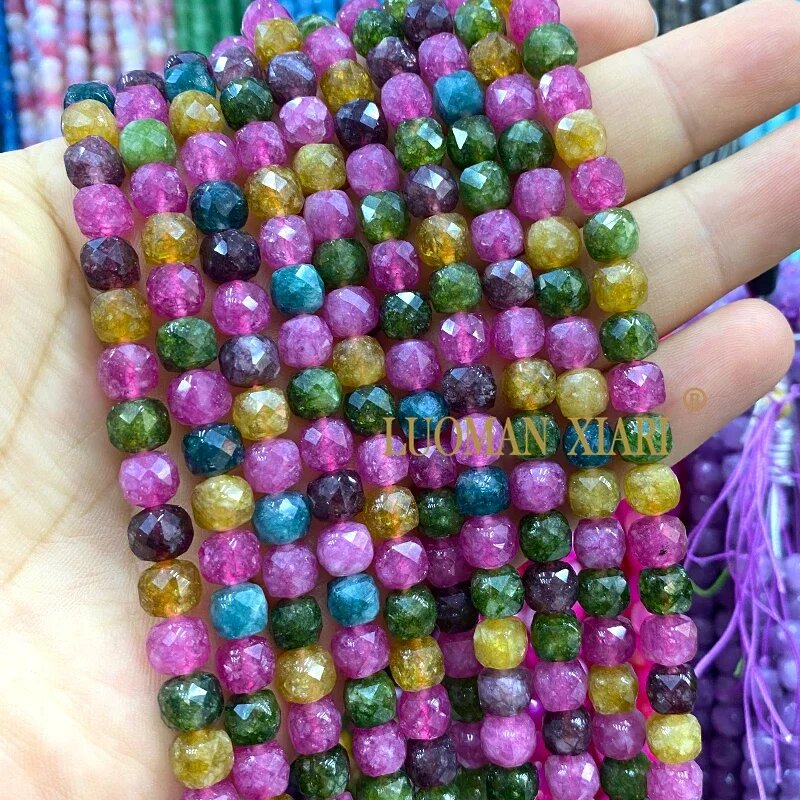 LUOMAN XIARI Солнечный камень халцедон бусины 7-8 мм