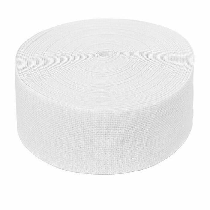 Резинка для шитья широкая 100 мм, стандартная, 1 метр, белая