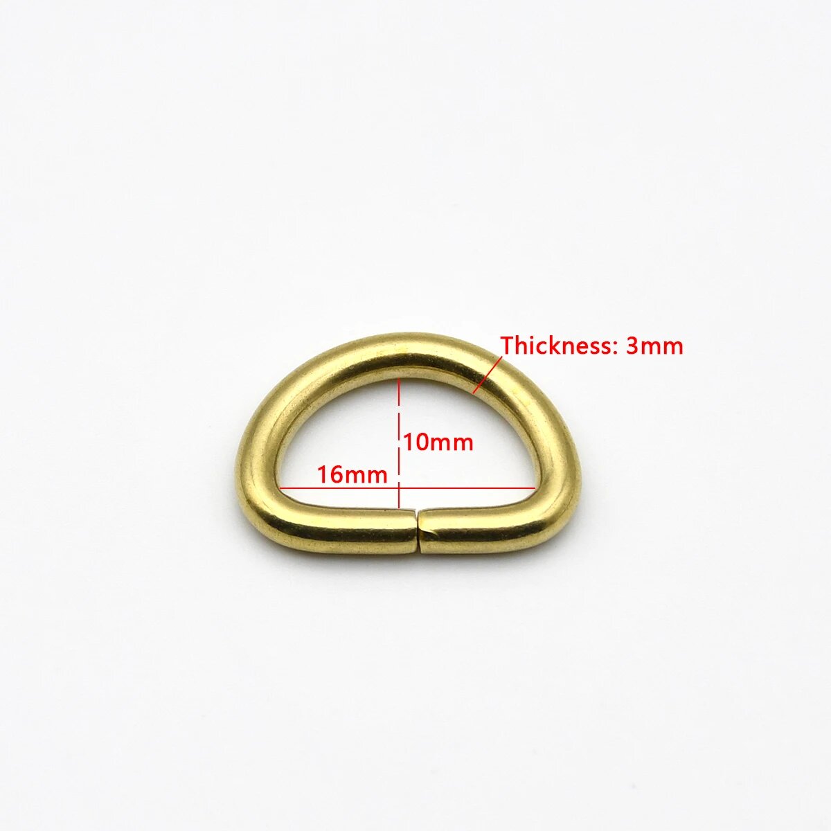 Латунные D-образные кольца, Inner width 16mm