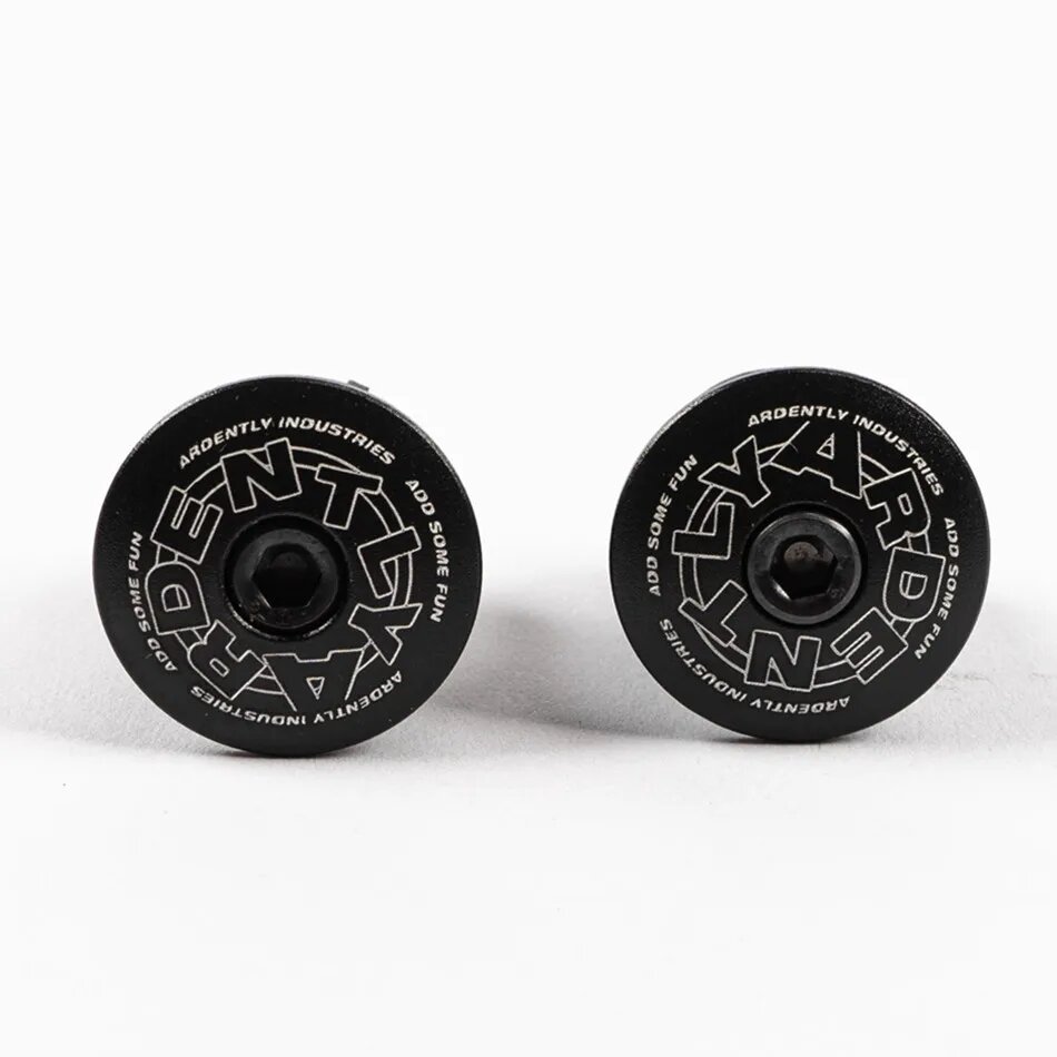 ARDENTLY Торцевые крышки руля, Letter Alloy Plugs, черные
