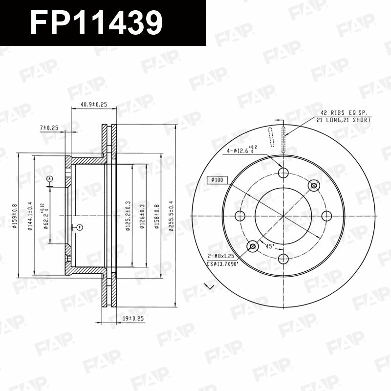 Диск тормозной передний Hyundai Getz, Хендай Гетс; 517121C050