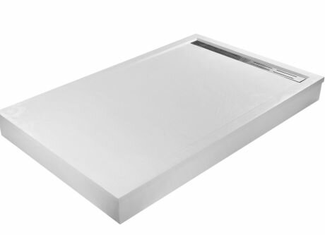 Поддон Welt Wasser WW TRS 10070 STONE WT искусственный мрамор, прямоугольник 70х100 , белый