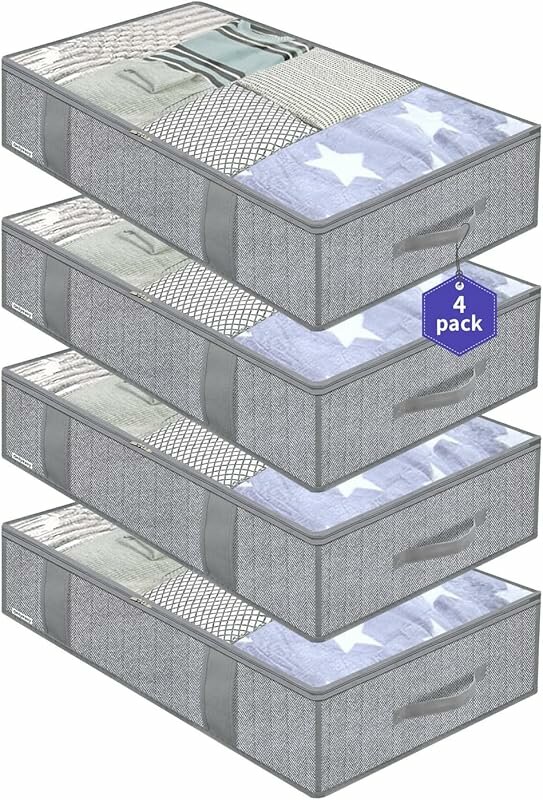 Большие сумки для хранения под кроватью, органайзер (4 упаковки)