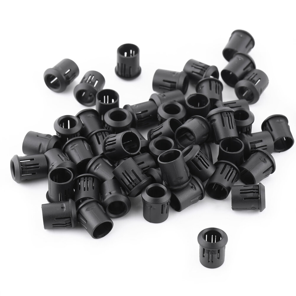 8mm LED 50Pcs Lamp Socket Diode Holder Nylon Black Clip Bezel Mount Useful