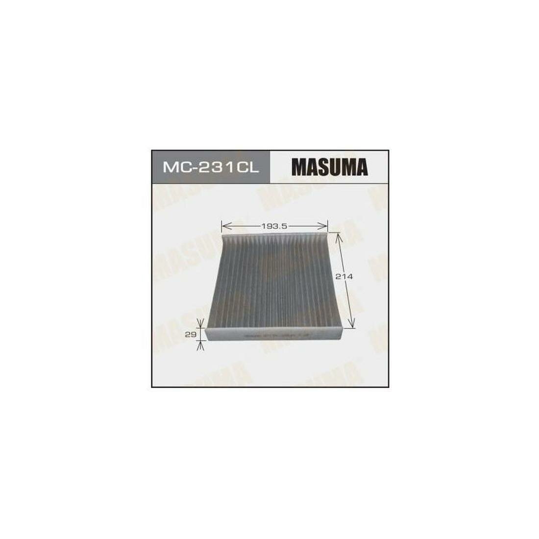 Фильтр салона угольный для автомобилей Masuma MC231CL (запчасти и расходники)