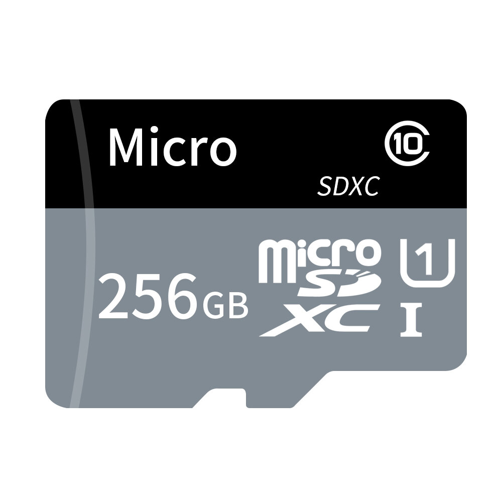 Карта памяти TF Micro SD 256GB U1 Class 10 для мобильного телефона, камеры, автокамеры, монитора, тип TF card, скорость чтения 10-20MB/s, скорость записи 10-15MB/s, размер 1.5*1.1*0.1cm, упаковка 1*TF card