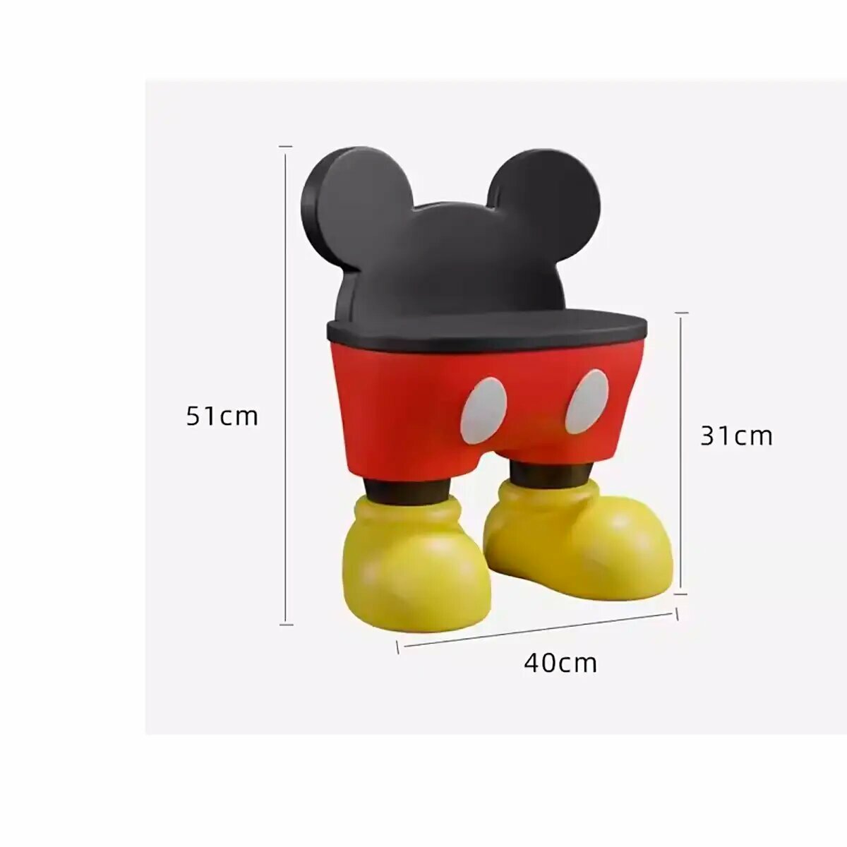 Детский стул из пластика в стиле поп-арт Mickey (табурет со спинкой)