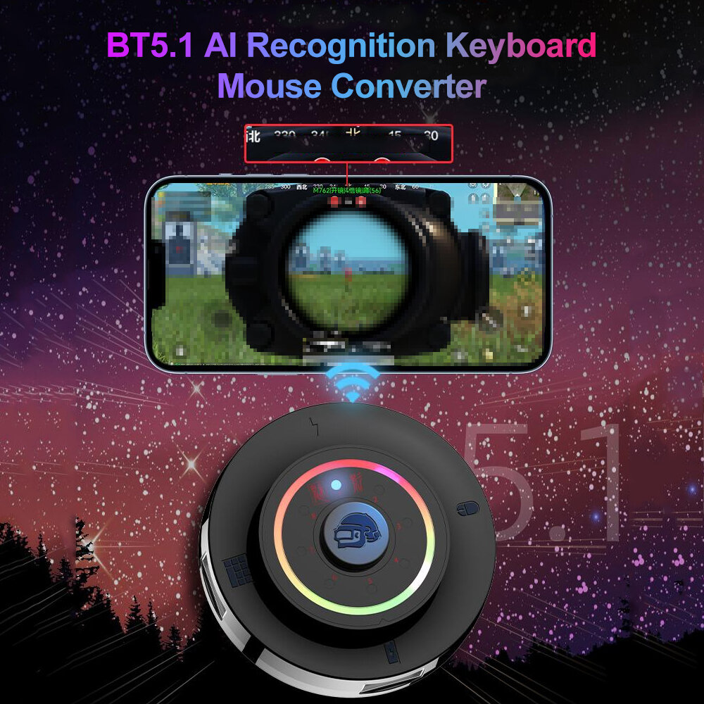 Конвертер M16, клавиатура/мышь, BT5.1, для Android/iOS