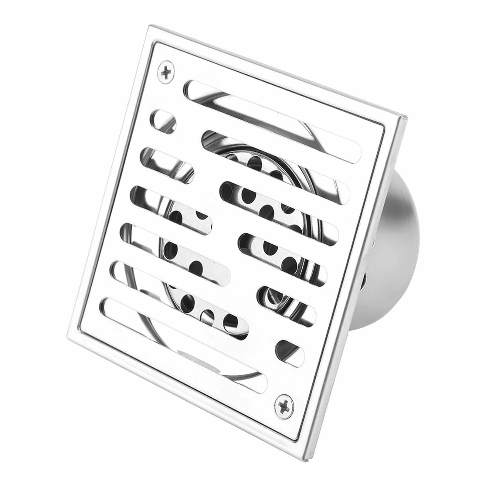 Квадратный сливной патрубок из нержавеющей стали для ванной комнаты, душевой кабины, с антизапаховым покрытием, большого диаметра (110*110 мм).