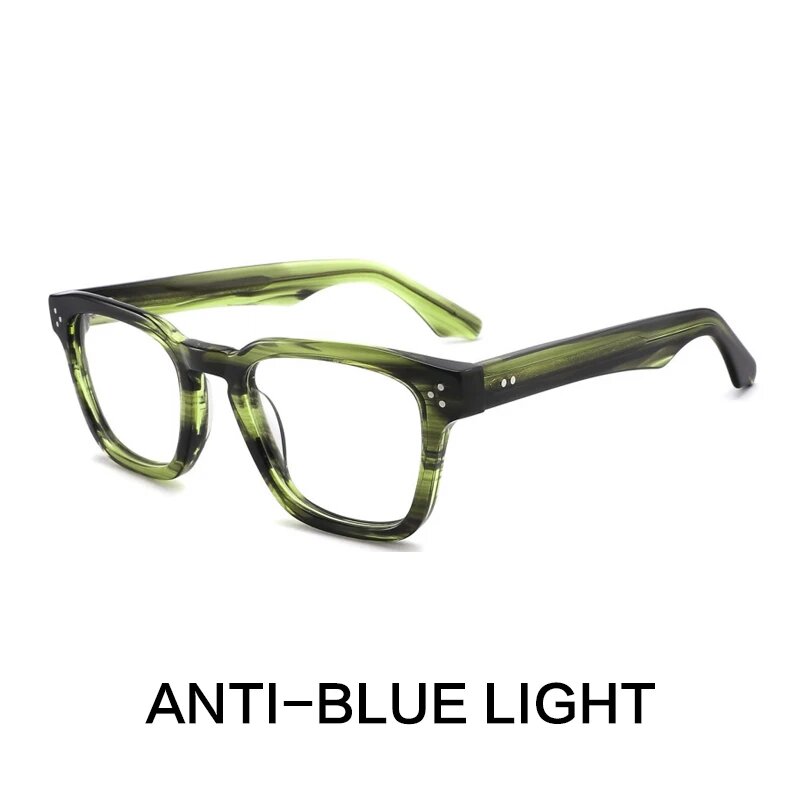 Фотохромные очки для чтения из ацетата Myopia Green Stripes, +350