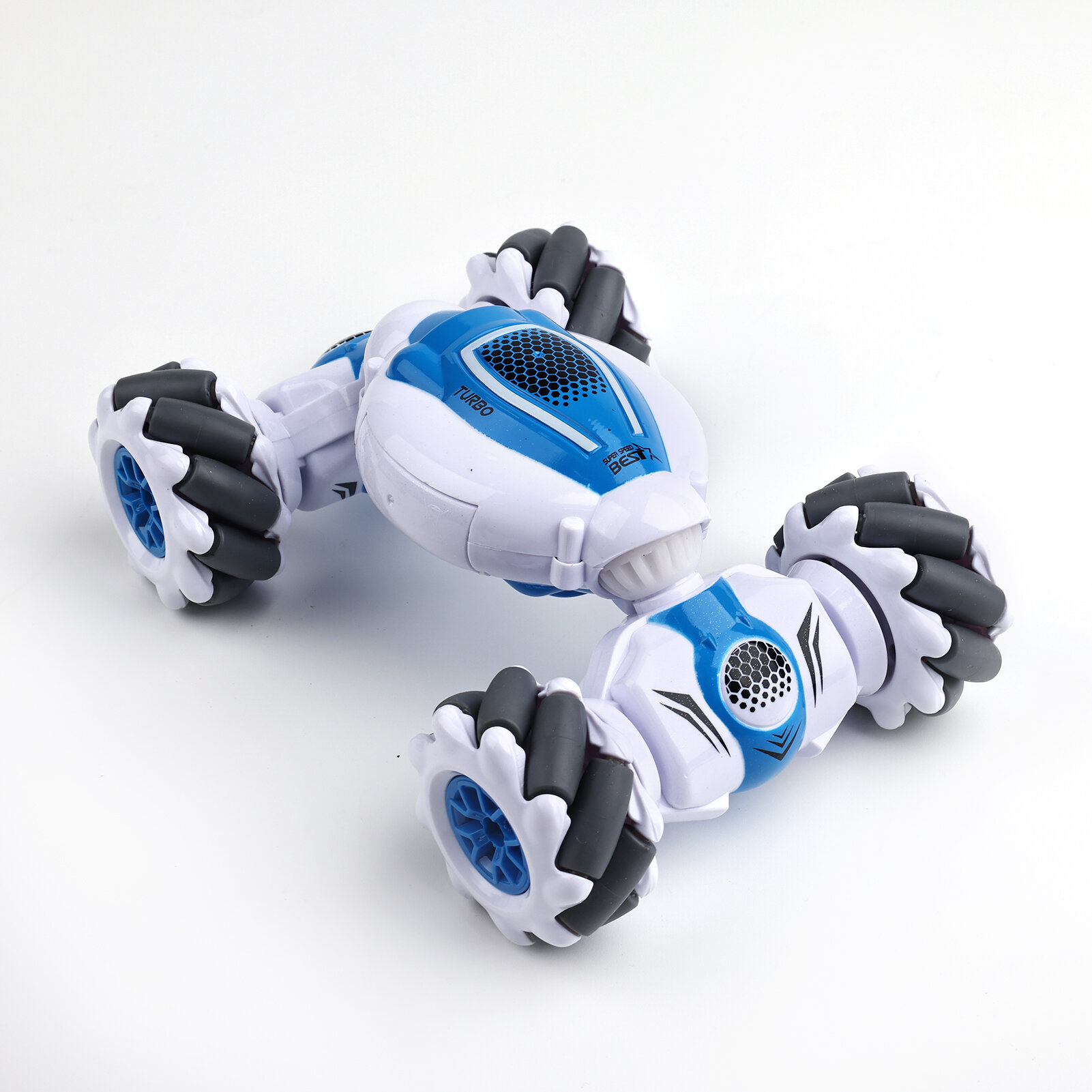 RC машинка для трюков S-012 с пультом управления и сенсорным часом-жестом, деформируемая электрическая игрушка, скорость, 2.4GHz, 4WD, 360° вращение, вертушка, внедорожник, подарок для детей мальчиков на день рождения, цвета синий и зеленый (выбор),