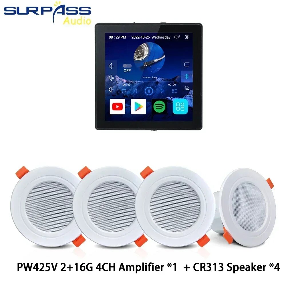 SURPASS Умный домашний кинотеатр PW225V Black amp- 4CR313