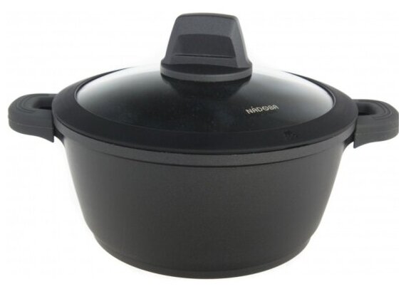 Кастрюля Nadoba с антипригарным покрытием, с крышкой, 20 см, , серия DARA