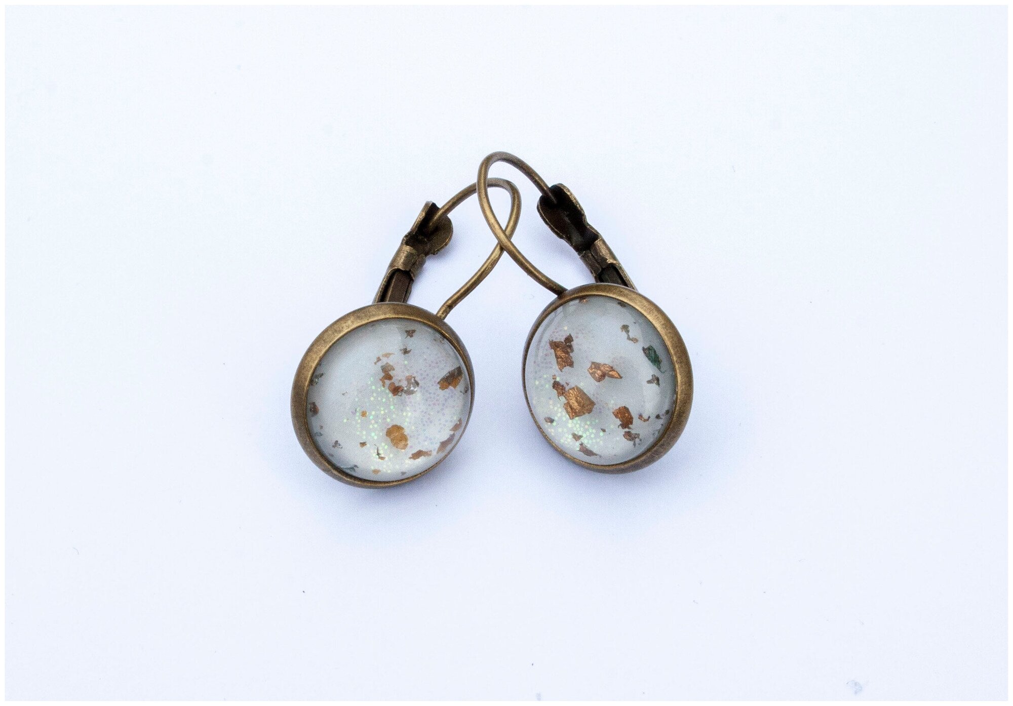 Серьги, акрил, стекло