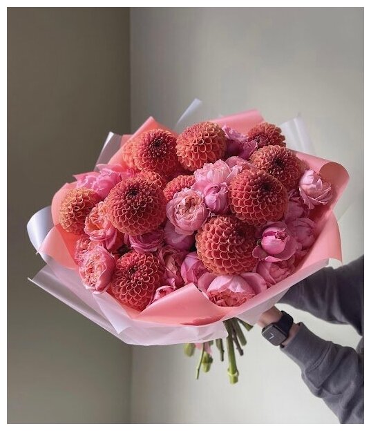 Букет, георгины, розы пионовидные, красивый букет цветов, шикарный, премиум цветы.