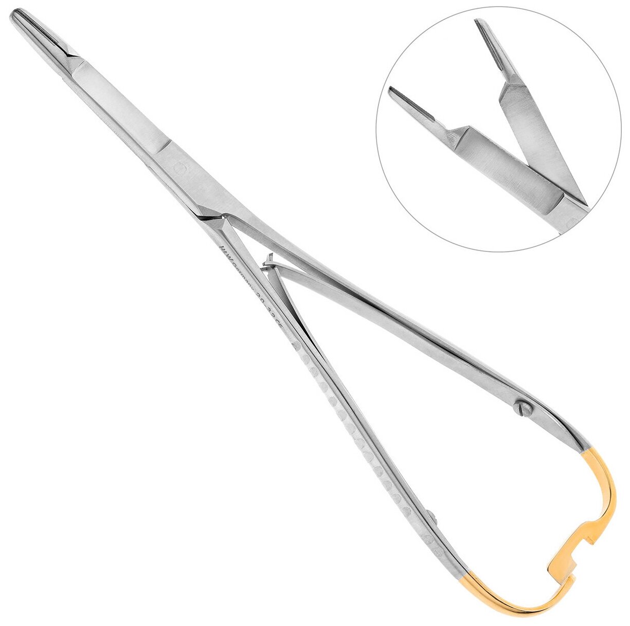 Иглодержатель хирургический прямой Mathieu-Olsen TC, 17,0 см, 20-32*