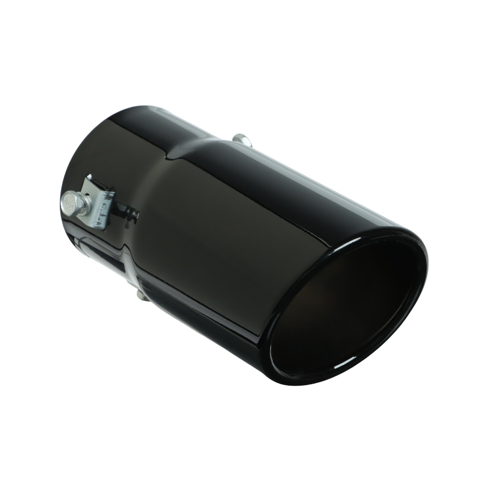 Насадка на глушитель 15×7.5 см, посадочный 60 мм, скошенная, черный глянец