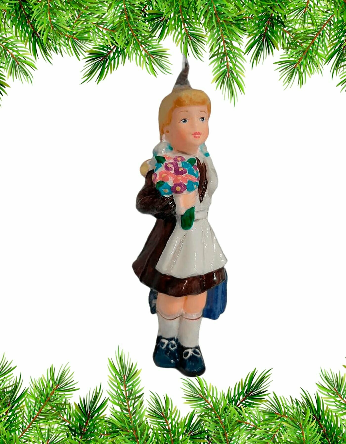 Елочная игрушка Школьница-девочка Komozja Family