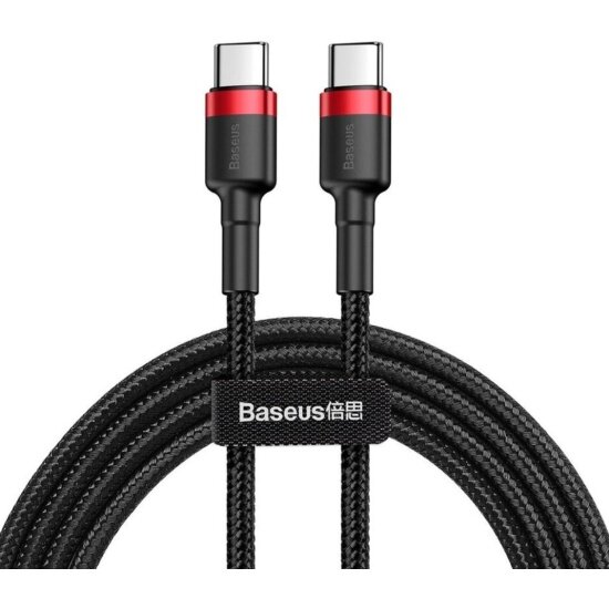 Кабель Baseus USB-C- USB-C, 60W, 1м, черный