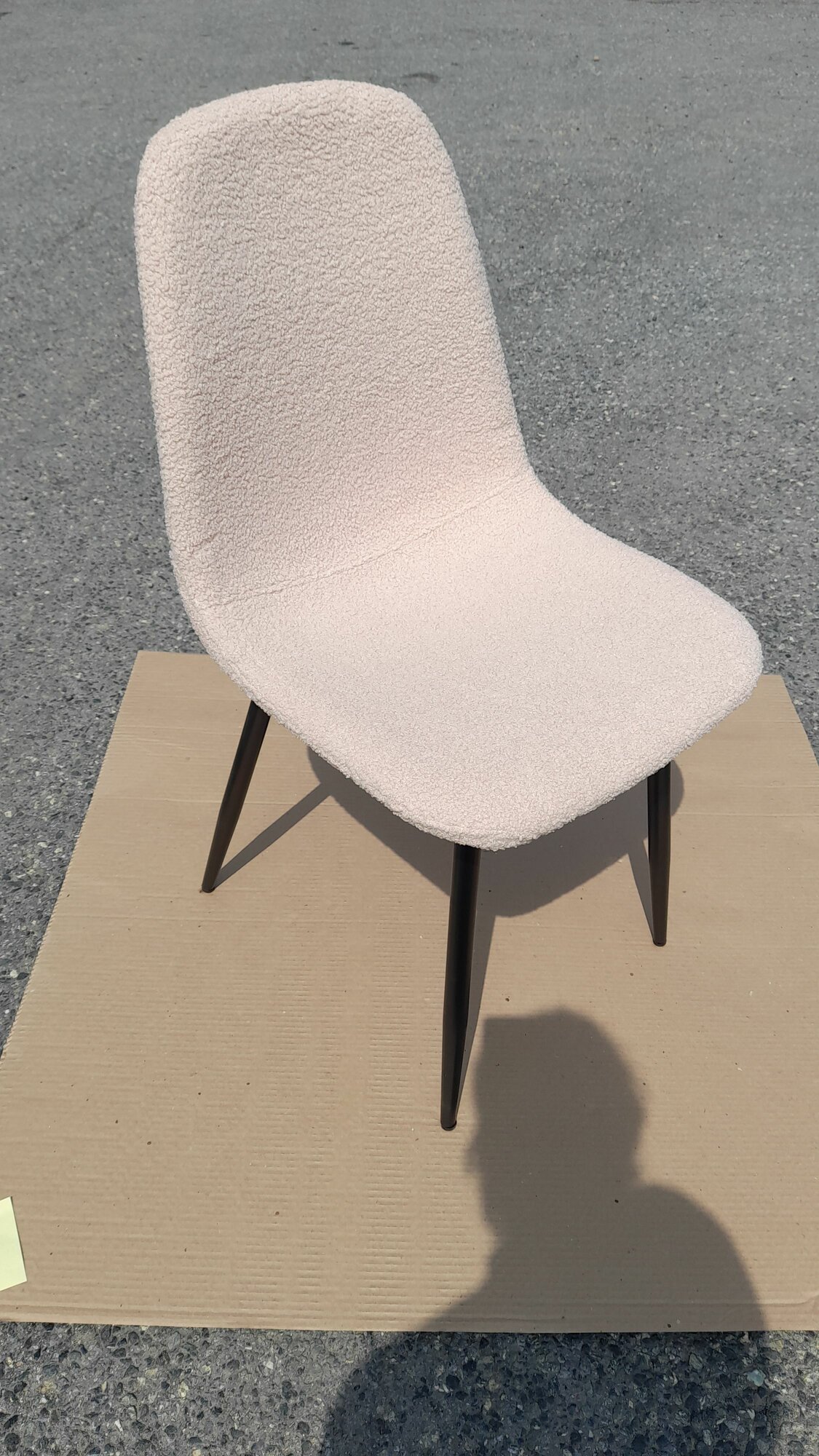 Стулья для кухни, 3 шт. La Room, DC-2101, темно-бежевый, букле