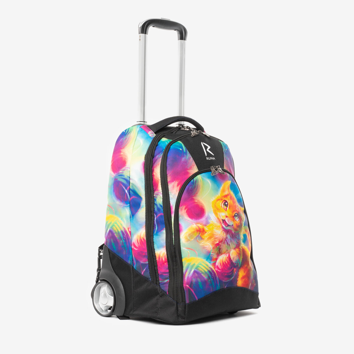 Сумка-рюкзак на колесах "RUNA", Котенок, для фигурных коньков, роликов, одежды, экипировки и аксессуаров