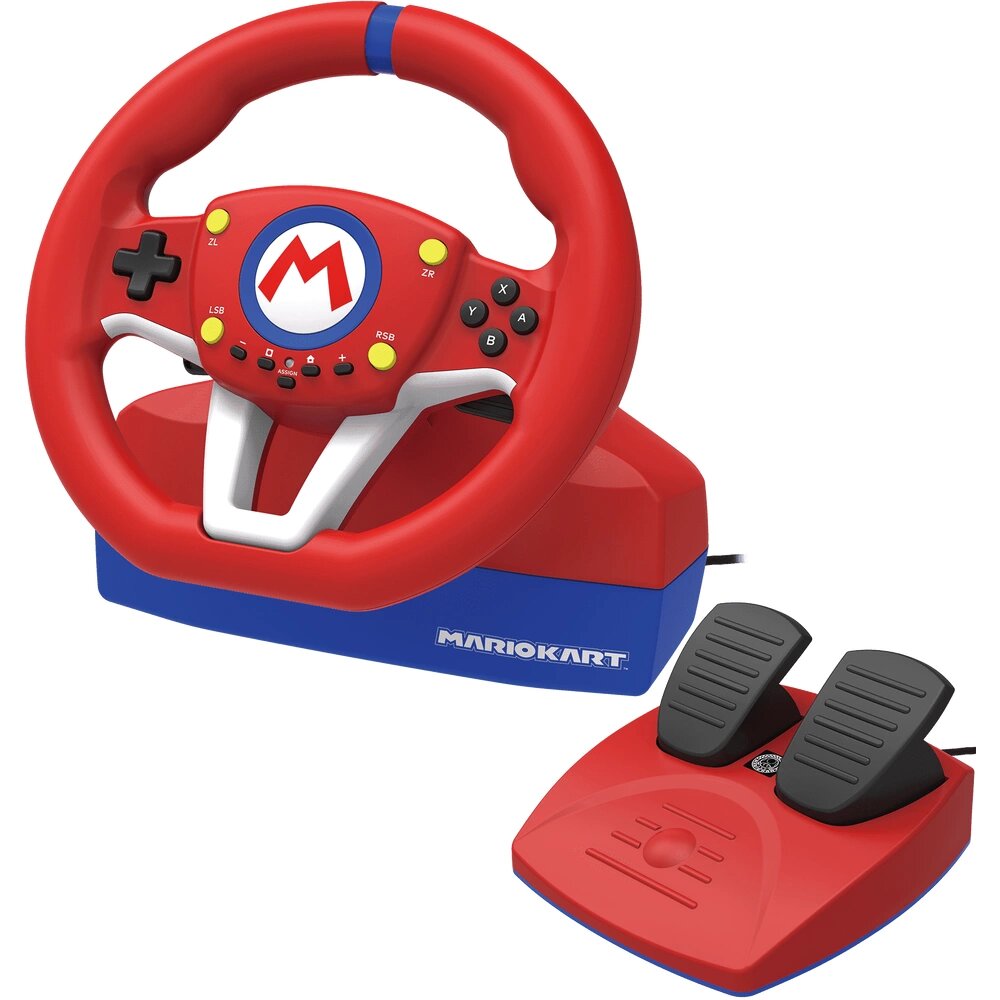 Руль HORI Mario Kart Racing Wheel Pro + педали для Nintendo Switch Красный