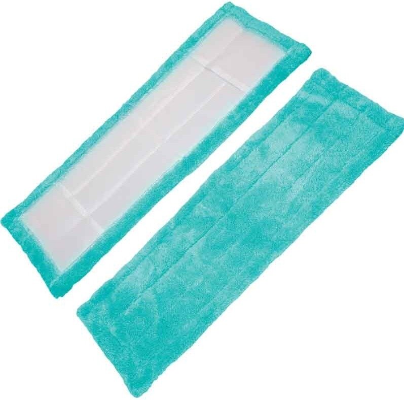 Насадка на швабру Рыжий кот MopM3-H микрофибра с карманами, бирюзовый 14х44см / товары для уборки